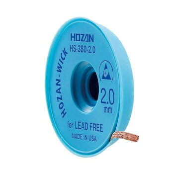 鉛フリーハンダ対応の吸取線静電気対策仕様。熱伝導性に優れ、高性能フラックスの採用により鉛フリーハンダでの作業性が格段に向上しました。基板をいためずスピーディーに作業が完了します。サイズ全長:1.5m、線幅:2.0mm個装サイズ：12.0×5...