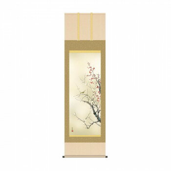 床の間に日本の美・掛け軸を。紅白の可憐な梅花が絶妙な空間美に冴える。※受注生産品のため、ご注文後のキャンセルはお受けできません。サイズ幅54.5×高さ約190cm個装サイズ：14×70×10cm重量個装重量：550g素材・材質本紙:新絹本仕...