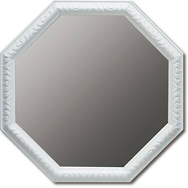 お出かけ前に身だしなみチェック。アンティーク調のフレームで彩られた八角形のミラーです。サイズW47.5×H47.5×D2.5cm個装サイズ：48×48×7cm重量約1.3kg個装重量：1400g素材・材質合成樹脂・ミラー仕様壁掛用付属品紐製...