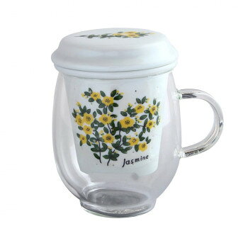 ひとり気ままなティータイムに!ガラスのマグカップに陶磁器の茶こしと蓋をセットしました。茶こしは底部が三つ脚になっており、マグカップに茶こしの脚を引っ掛け、熱いお茶の湯切りをすることができます。蓋は裏返すと茶こし受けとしてもご使用いただけます...