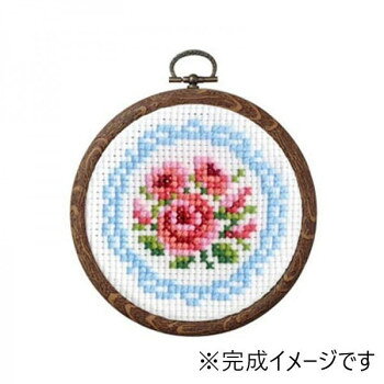 お花をデザインしたクロスステッチキット。1日で完成!初級者の方でもかんたんに楽しめるクロスステッチキット。製作時間の目安は3〜4時間。サイズ額内径:10.5cm×10.5cm個装サイズ：24×14.5×1.2cm重量個装重量：75g素材・材...