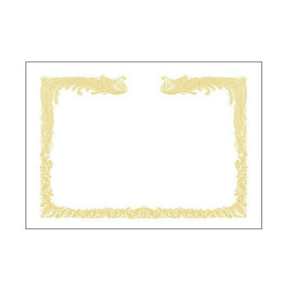 レーザープリンタ等に対応!美しい金色の輝きを保つ特殊印刷をした賞状です。新たな印刷技法を用いているのでレーザープリンタやその他の出力機に対応しています。賞状用紙にふさわしい気品と深みのある風格が縁飾りに表現されています。従来からの手書きや通...