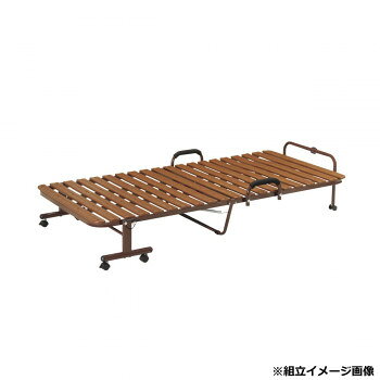 通気性に優れたすのこ仕様のベッド折り畳んでちょっとした隙間や納戸に移動して収納することができるので、来客用やスペースの有効活用に最適です。サイズW970×L2015×H400(床面H295:床下H265)mm、折畳時:W970×D500×H...