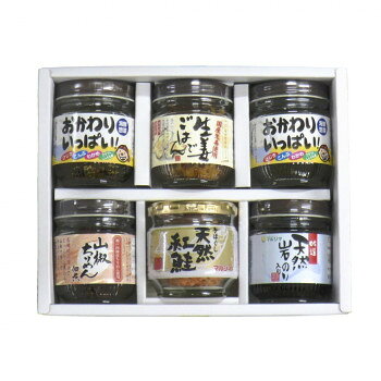 ごはんのおともセット6種類のごはんのおともの詰め合わせ!サイズ個装サイズ：21×21×9cm重量個装重量：2500g仕様【名称】・生姜でごはん70g:生姜佃煮・天然岩のり入りのり佃煮95g:佃煮・山椒ちりめん45g:佃煮・手ほぐし天然紅鮭6...