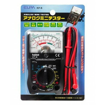 便利な電池チェックレンジ付き!ブザー音で簡単に通電チェックができます。1.5Vと9V電池のチェックができます。サイズW70mm×H115mm×D34mm個装サイズ：18×12×3cm重量約152g個装重量：160g素材・材質ABS仕様直流電...