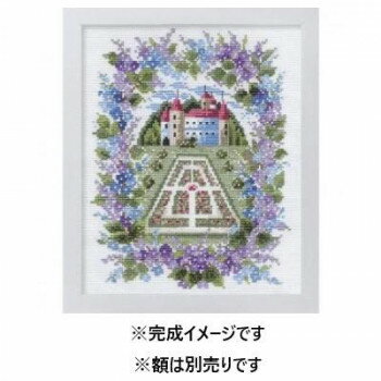 オノエ・メグミの「フラワーガーデン」色とりどりのししゅう糸を使って表現した、花の咲く風景。技法はクロスステッチ。額(W-46)は別売り。技術レベルは中級〜上級者向。※こちらはししゅうキットです。完成品ではありません。※写真の色等についてはご...