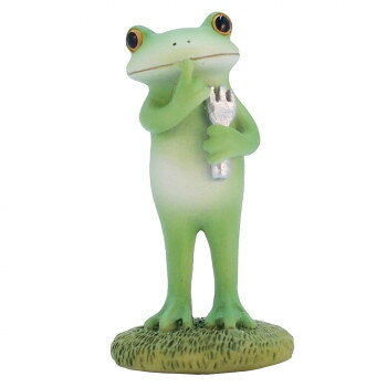 手のひらサイズのキュートなカエル手のひらサイズのキュートなカエルのマスコット。見た人を思わずクスリとさせる小さい世界で繰り広げられる掛け合いにハマる人が続出しています。お部屋の片隅や、ガーデンマスコットとして多肉植物の寄せ植えなどにも置いた...