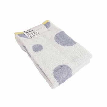 無撚糸のフェイスタオルシンプルなドット柄が使いやすい無撚糸タオルです。サイズ約34×80cm個装サイズ：28.0×17.0×4.0cm重量個装重量：165g素材・材質綿100%仕様洗濯機洗い可(洗濯ネット使用)手洗い可タンブル乾燥不可生産国...
