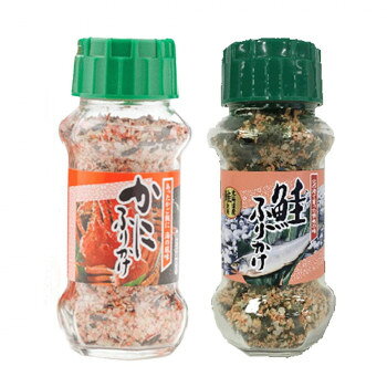 風味ゆたかなふりかけあたたかいご飯におむすび、お弁当にふりかけて、お召し上がりください。【かにふりかけ】赤色を基調とした色合いで、蟹のイメージ及び風味をいかし、ごま・のり風味を高め、卵殻Caを添加したふりかけです。【鮭ふりかけ】北海道産のさ...