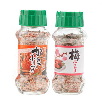風味ゆたかなふりかけあたたかいご飯におむすび、お弁当にふりかけて、お召し上がりください。【かにふりかけ】赤色を基調とした色合いで、蟹のイメージ及び風味をいかし、ごま・のり風味を高め、卵殻Caを添加したふりかけです。【梅ふりかけ】梅・しその風...