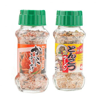 風味ゆたかなふりかけあたたかいご飯におむすび、お弁当にふりかけて、お召し上がりください。【かにふりかけ】赤色を基調とした色合いで、蟹のイメージ及び風味をいかし、ごま・のり風味を高め、卵殻Caを添加したふりかけです。【とんこつラーメンふりかけ...