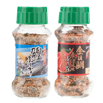 風味ゆたかなふりかけあたたかいご飯におむすび、お弁当にふりかけて、お召し上がりください。【鰹ふりかけ】茶色を基調とした色合いで、鰹のイメージ及び風味を生かしたカルシウム豊富なふりかけです。ごま・のりで風味を高めています。【金目鯛煮付風味ふり...