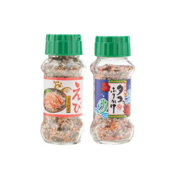 ふりかけセットえびふりかけは、海老と鰹節・のり・ごま等とブレンドした、海老の風味豊かなふりかけです。タコふりかけは、赤色を基調とし、たこの風味を生かしたふりかけです。ほかほかご飯、おむすび、お弁当にふりかけて、お召し上がりください。内容量え...