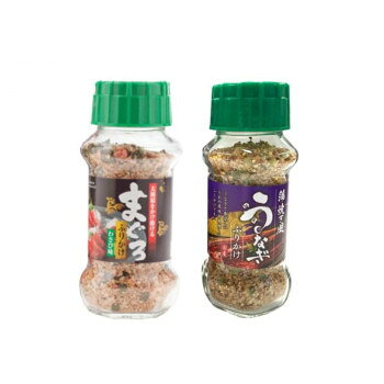 ふりかけセットまぐろふりかけは、わさびの風味が効いており、マグロの刺身をイメージしております。国産うなぎふりかけは、うなぎの蒲焼をイメージさせる味付けで、うなぎと香ばしいたれ風味のふりかけです。ほかほかご飯、おむすび、お弁当にふりかけて、お...