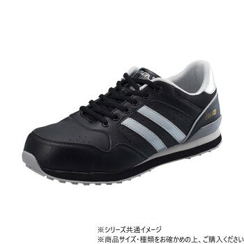 おすすめ耐滑性に優れたプロスニーカーです。サイズ24cm個装サイズ：32.6×21.6×11.6cm重量個装重量：840g素材・材質甲被:人工皮革先芯:鋼製先芯靴底: EVA、合成ゴム仕様規格:JSAA・A種認定品付加的性能:かかと部の衝撃...