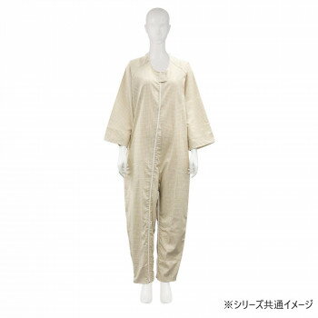 使いやすいシンプルなデザイン!ご本人では開けにくいアイデアホックを使用した介護用つなぎねまき。アイデアホックが表から見えないデザインを採用しています。縫い目が丈夫で、洗濯にも強い折り伏せ縫い。首元から右足首にかけて開き、股部分も開閉可能です...