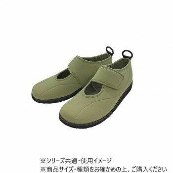 おすすめストレッチ性のあるゴムスポンジで、やさしい履き心地になっております。大きく開く履き口で脱ぎ履きが楽です。面ファスナーで容易に着脱できます。かかとには着用をサポートする指リングが付いております。サイズ22.0〜22.5cm個装サイズ：...