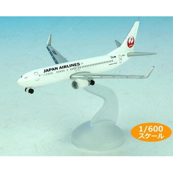 細部までこだわって作り上げられたエアプレーンモデル!!日本航空(JAL)のボーイング737-800を1/600スケールで再現しました。サイズ飛行機:幅6×長さ6.5×高さ2cm、スタンド:幅2.3×長さ2.3×高さ3cm個装サイズ：10.0...