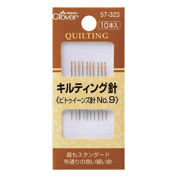 キルト目が美しく仕上がる細い針。パッチワーク・キルトのための専用針です。布通りの良い細い針です。サイズ長さ:27.0mm個装サイズ：3.3×7.4×0.3cm重量個装重量：3g素材・材質鋼仕様10本入ビトゥイーンズ針太さ:0.53mm生産国...