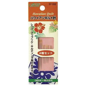 しつけ・アップリケ・キルティング用の針をセット。ハワイアンキルトによく使用する4種類の針(しつけ・アップリケ・キルティング用)のセットです。サイズ個装サイズ：4.8×12.5×0.3cm重量個装重量：5g素材・材質鋼仕様4種各2本入(しつけ...