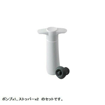 ポンプとストッパーセットになったワイン保存アイテム。ロングセラーのワイン保存アイテムです。サイズ40×40×128mm個装サイズ：8.5×4.3×20.3cm重量個装重量：125g素材・材質ポンプ:ABS樹脂、替え栓:TPE生産国オランダf...
