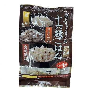 おいしく食べる十六穀ごはん3つの味を日替わりでお楽しみいただける十六穀ごはんです。内容量180g(30g×3種類×2袋)サイズ個装サイズ：18.0×15.0×3.0cm重量個装重量：2700g仕様賞味期間：製造日より360日セット内容15セ...