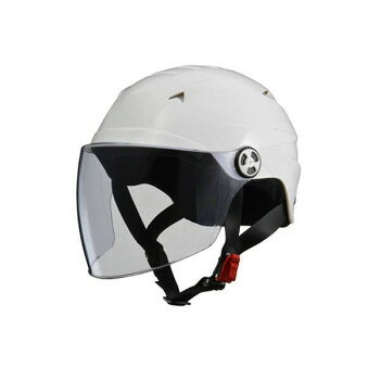 軽量でスタイリッシュな開閉式シールド付きハーフヘルメット。個性的でスタイリッシュな帽体形状が特徴的な開閉式シールド付きハーフヘルメット。前頭部にエアベンチレーションを装備し、走行風をヘルメット内部へ取り込み、こもりやすい熱やムレを解消。締め...