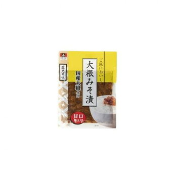ご飯のお供に会津みそをベースにした味噌床に、国産大根を漬けこんだ甘口仕立てのみそ漬です。一口サイズに刻んであるので、便利です。隠し味の酒粕が味と香りに深みを出しています。内容量120gサイズ個装サイズ：17.0×25.0×8.0cm重量個装...