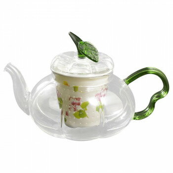 可愛い柄で、ティータイムを演出♪可愛いパンプキン型のガラスのティーポットに有田焼の茶こしがおしゃれ☆日本茶・紅茶・中国茶・ハーブティーなどいろんなお茶にご使用下さい♪サイズ約14×21×H12cm個装サイズ：19×16×14cm重量個装重量...