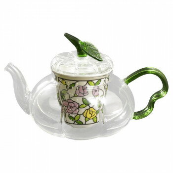 可愛い柄で、ティータイムを演出♪可愛いパンプキン型のガラスのティーポットに有田焼の茶こしがおしゃれ☆日本茶・紅茶・中国茶・ハーブティーなどいろんなお茶にご使用下さい♪サイズ約14×21×H12cm個装サイズ：19×16×14cm重量個装重量...