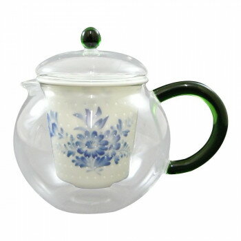 可愛い柄で、ティータイムを演出♪ガラスのティーポットに有田焼の茶こしがおしゃれ☆日本茶・紅茶・中国茶・ハーブティーなどいろんなお茶にご使用下さい♪サイズ約11×14.5×H13cm個装サイズ：14×14×12cm重量個装重量：360g素材・...