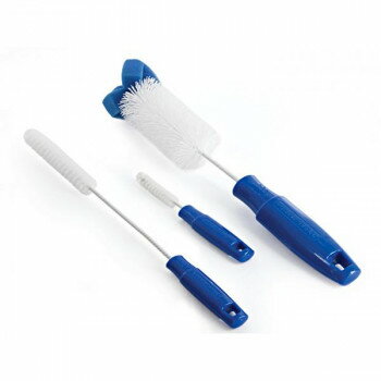 ペットファウンテンを清潔に保つための専用ブラシ3本セット。先端にスポンジがついた大型ブラシ、すき間洗いにぴったりな硬めの中型ブラシ、ポンプ内部の洗浄に最適な小型ブラシのセット。手が届かない細かな部分の汚れもきれいに除去し、ペットファウンテン...