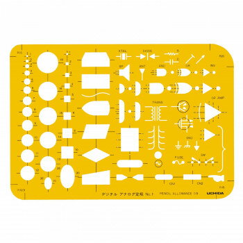 使い勝手バツグンのテンプレートです。柔軟で割れにくく、透明度も高いブチレート製です。図面の文字や線が読みやすく、目も疲れにくいオレンジ系が中心です。片面は反射光が入りずらいつや消し加工済みです。コンピュータ制御による完全自動化機械で文字や記...