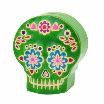 たくさん飾りたくなる!!カラフルなヤンピーの貯金箱。かわいく飾れるカラフルなスカルの貯金箱。ハンドペイントならではのムラ感や色味の違いが味わい深いです。※実際の商品は色合い、配色が異なる場合があります。ご了承ください。※色味が薄い部分に斑点...