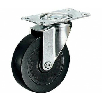 おすすめデザイン性と軽快さを要求される環境で幅広く使用されています。RoHS適合品です。屋内・外を問わずオールマイティーな軽量タイプです。サイズ車輪径D:100mm、車輪幅:27mm、取付高H:122mm個装サイズ：15×10.1×5.8c...