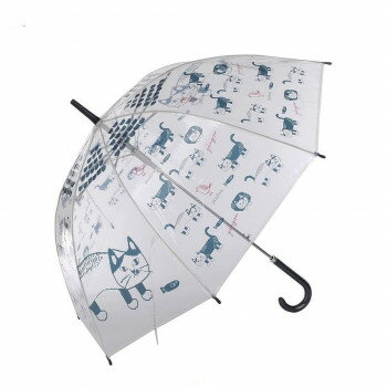 すこしコロンとしたドーム型のビニール雨の日が待ち遠しくなる傘。8本の親骨がアイボリー色なので、外からの透け感が可愛いのです。ハンドルもプラスチックではなく、手になじむ質感の合成皮革で滑りにくくなっています。ちょっと自信の傘になりました。 8...