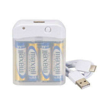 電池式充電器です。スマートフォン用電池式充電器です。乾電池からスマートフォンへ簡単に充電ができます。電池交換ですぐ充電!単3形乾電池4本を使用します。サイズ個装サイズ：8×18×3cm重量個装重量：170g仕様保証期間:1年生産国中国fk0...