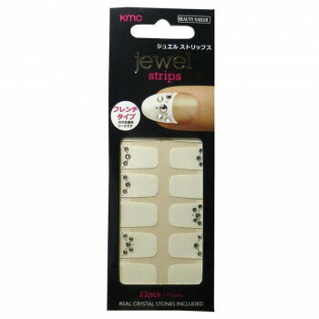 クリスタルストーン付きのネイルシール。貼るだけ簡単!クリスタルストーンがポイント。爪の先端用のフレンチタイプです。※モニターの設定や撮影状況により、実際の色味と異なる場合がございます。予めご了承ください。サイズ個装サイズ：5×14×0.2c...