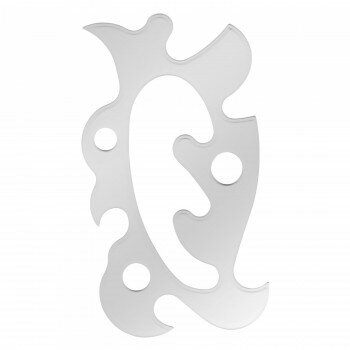 製図用品です。使いやすい万能雲型定規です。サイズ長さ12cm、厚さ2mm個装サイズ：18×9×1cm重量個装重量：16g素材・材質アクリル製仕様インキエッジ付き生産国日本fk094igrjs