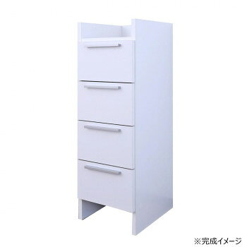 たっぷり収納可能なランドリーチェスト洗面台の平均的な高さに合わせたため使いやすさ抜群です。物が落ちない工夫が施された安心設計です。たっぷり収納可能な4段引き出しに、タオル・小物・衣類などを仕分けて収納できます。全ての引き出しに落下防止のスト...