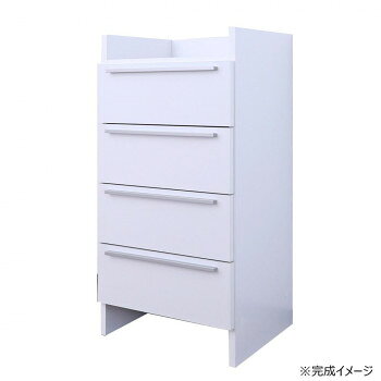たっぷり収納可能なランドリーチェスト洗面台の平均的な高さに合わせたため使いやすさ抜群です。物が落ちない工夫が施された安心設計です。たっぷり収納可能な4段引き出しに、タオル・小物・衣類などを仕分けて収納できます。全ての引き出しに落下防止のスト...