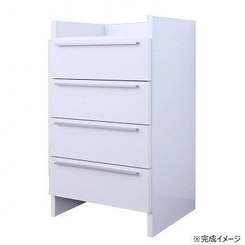たっぷり収納可能なランドリーチェスト洗面台の平均的な高さに合わせたため使いやすさ抜群です。物が落ちない工夫が施された安心設計です。たっぷり収納可能な4段引き出しに、タオル・小物・衣類などを仕分けて収納できます。全ての引き出しに落下防止のスト...
