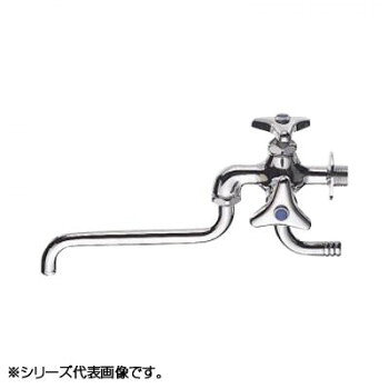 二口の水栓。上のハンドルで吐水口部、横のハンドルでホース接続部に吐水します。サイズ個装サイズ：8.9×29.4×15.1cm重量個装重量：804g仕様吐水口:PA10J-60X-16ホース接続部:PT32生産国日本fk094igrjs