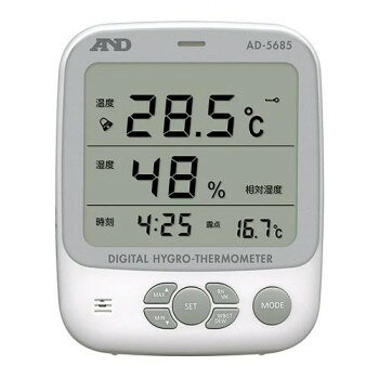 露点が測れる多機能な指数計露点測定機能つき熱中症指数計です。温度・相対湿度または絶対湿度・熱中症指数または露点・時刻を同時に一覧表示できる多機能環境モニターです。環境の状態を一目で把握できるため、熱中症予防や空調管理などに役立ちます。さらに...