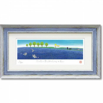 絵と額がセットになった商品です。糸井忠晴(日本男性作家)。奈良町の墨彩画家。ファンから元気になる絵と親しまれています。古き町屋の情緒とそこに住むのら猫や四季をテーマに描いています。サイズW51.5×H28cm個装サイズ：24×3×43cm重...