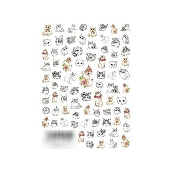 貼るだけで簡単におしゃれなネイルが完成!猫とお花が可愛らしくデザインされたネイルシールです。しなやかフィットシート使用。サイズシートサイズ:88mm×120mm個装サイズ：15×9×1cm重量個装重量：7g素材・材質ポリエチレンフィルム生産...