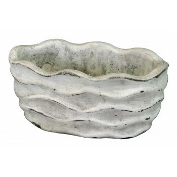 おすすめ重厚感のあるデザインのポットです。サイズW180×H80×D100mm個装サイズ：9.0×19.0×11.0cm重量0.7kg個装重量：800g素材・材質セメント仕様水抜き用穴あり生産国中国fk094igrjs