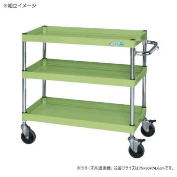 ベアリング内臓により静粛性能を高めたワゴンボルトレスで組立簡単。棚板を逆さにするだけで、皿型・フラット型と組み替えることができます。1段階目で旋回、2段階目で車輪を固定できるダブルストッパー付キャスター仕様です。※配達希望日の明記は可能です...