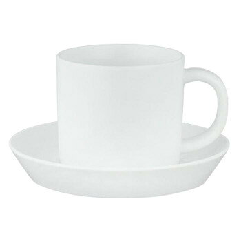 贈り物に!コーヒーカップとソーサーのセットです。ソーサーは一般的なソーサーよりも分厚く、持ちやすい設計です。コーヒーや紅茶などお好みの飲み物に、来客用にもおすすめです。※ご使用後はなるべく早く洗剤で洗い、充分に乾燥させてから収納してください...