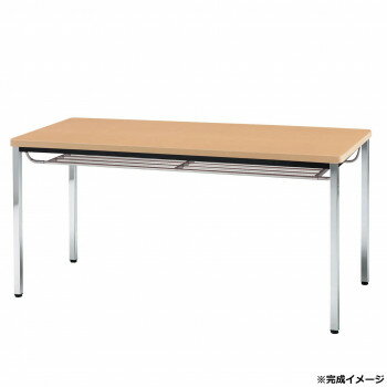 シンプルなデザインのミーティングテーブル棚付きなので、書類やノートパソコンなどを入れることができます。使いやすいデザインの会議用テーブルです。角脚です。サイズ幅1200×奥行750×高さ700mm/脚間寸法1100mm個装サイズ：12.2×...